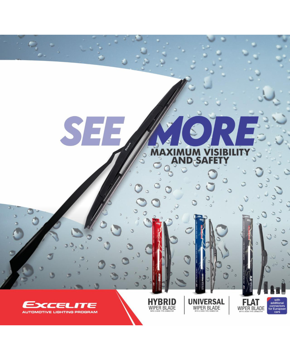 EXCELITE 14 INCH UNIVERSAL METAL WIPER BLADE